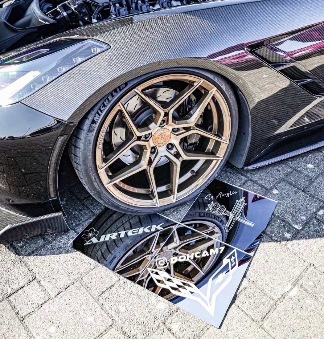 Custom Chrome Mirror Car Show Display Floor Pieces for Wheels - Etsy