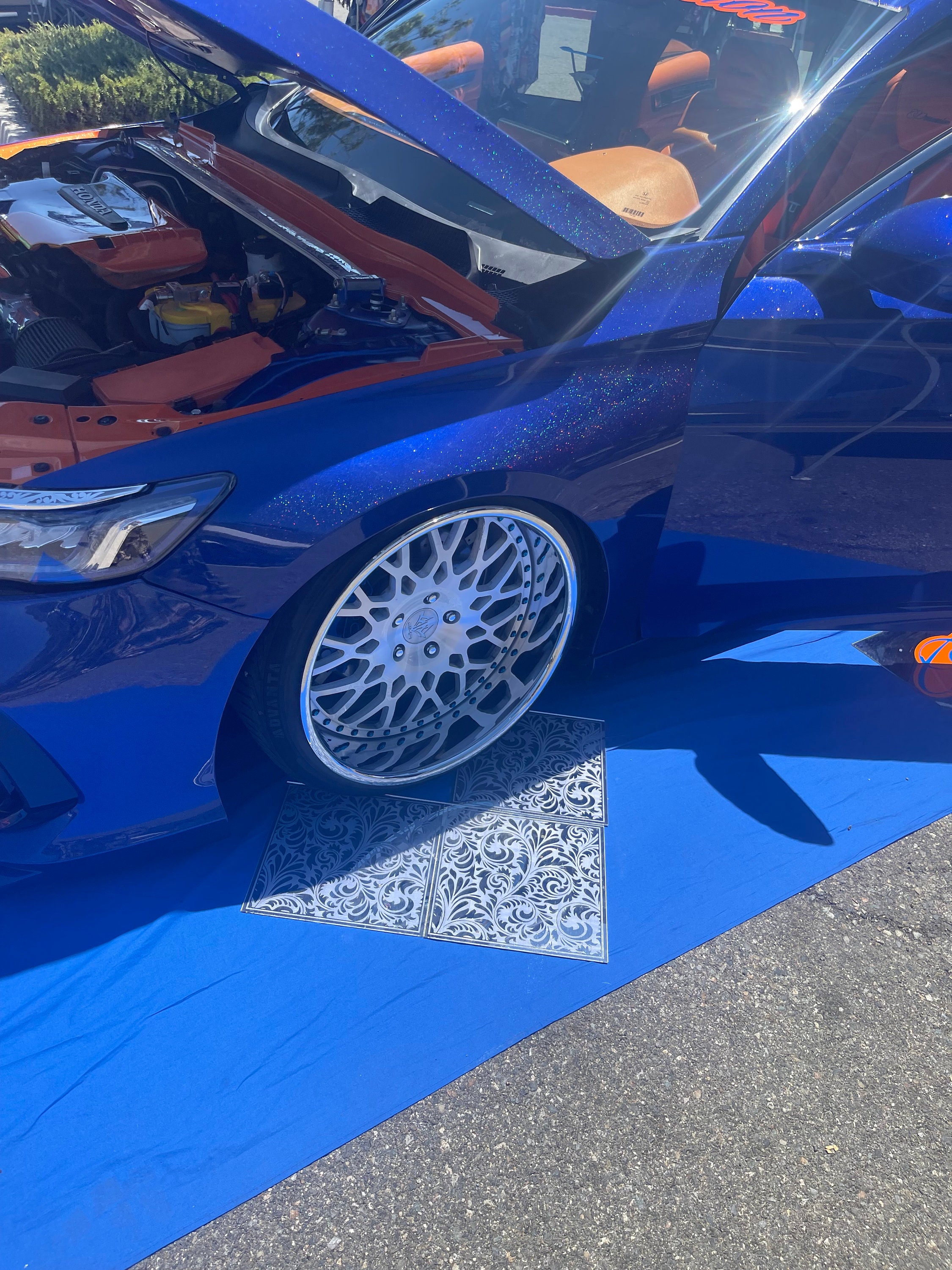 Custom Chrome Mirror Car Show Display Floor Pieces for Wheels - Etsy