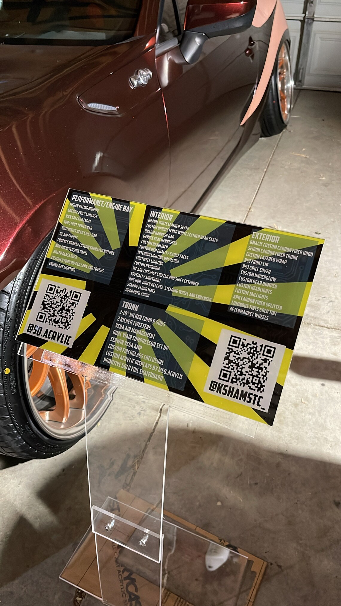 Car Show Display Board | Stand Sold Separate - Etsy