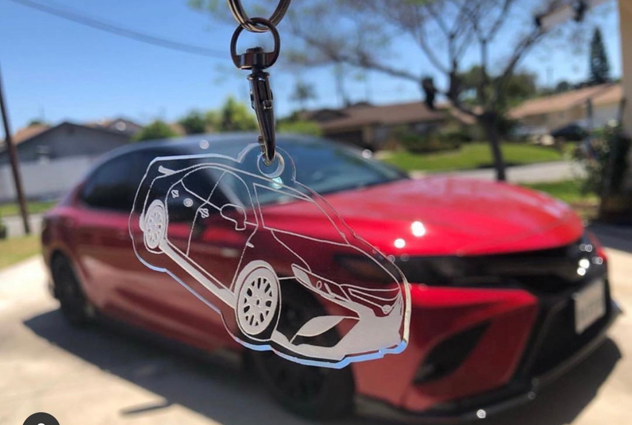 Custom Car Acrylic Keychain | Etsy