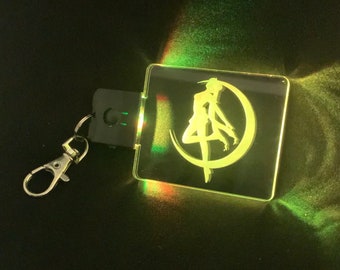 2B Nier Automata LED Light up Keychain Acrylic Signlamp Laser Engraved ...