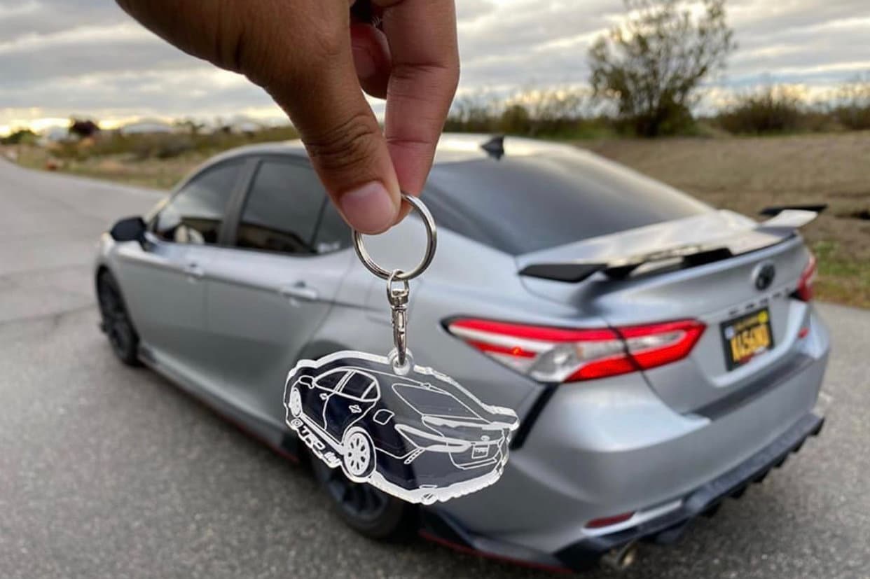 Custom Car Acrylic Keychain | Etsy