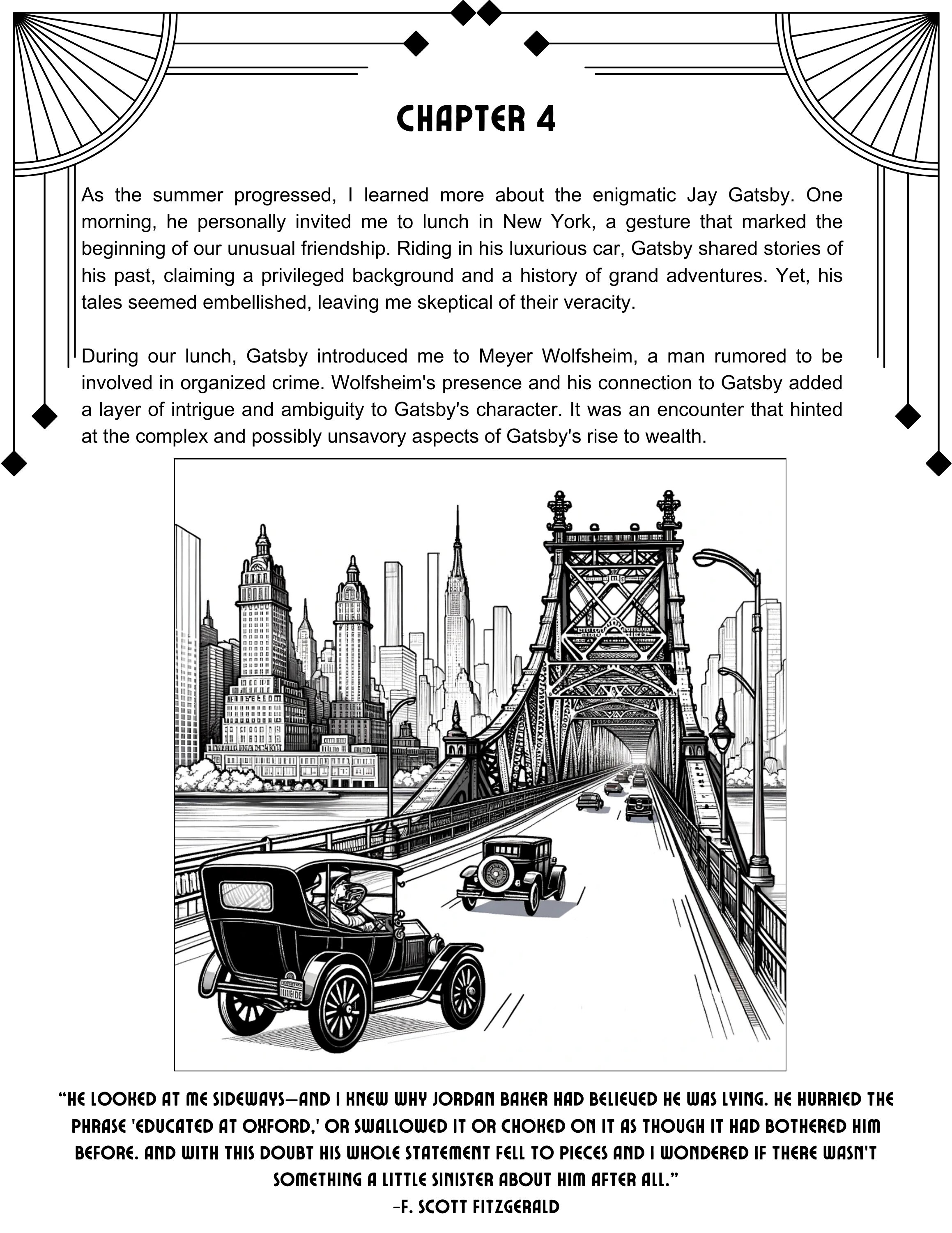 The Great Gatsby Abridged Coloring Book - Etsy
