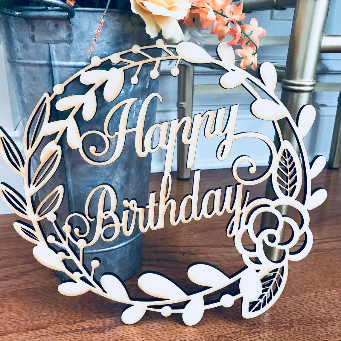 Happy Birthday Sign Decor Custom Wood Signs Happy Birthday Backdrop ...