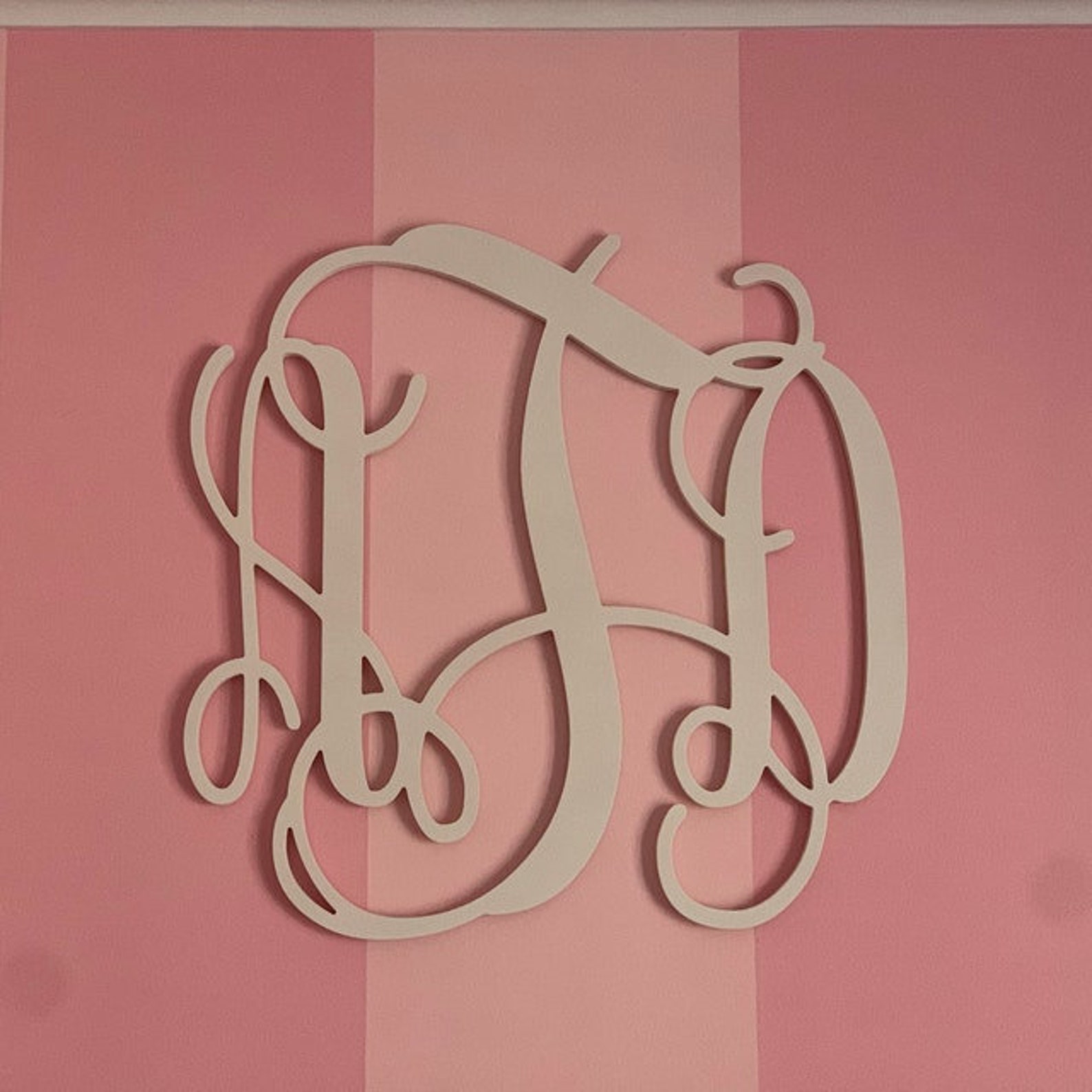Large Wooden Monogram Cutout Wall Hanging Door Hanger Wedding Monogram ...