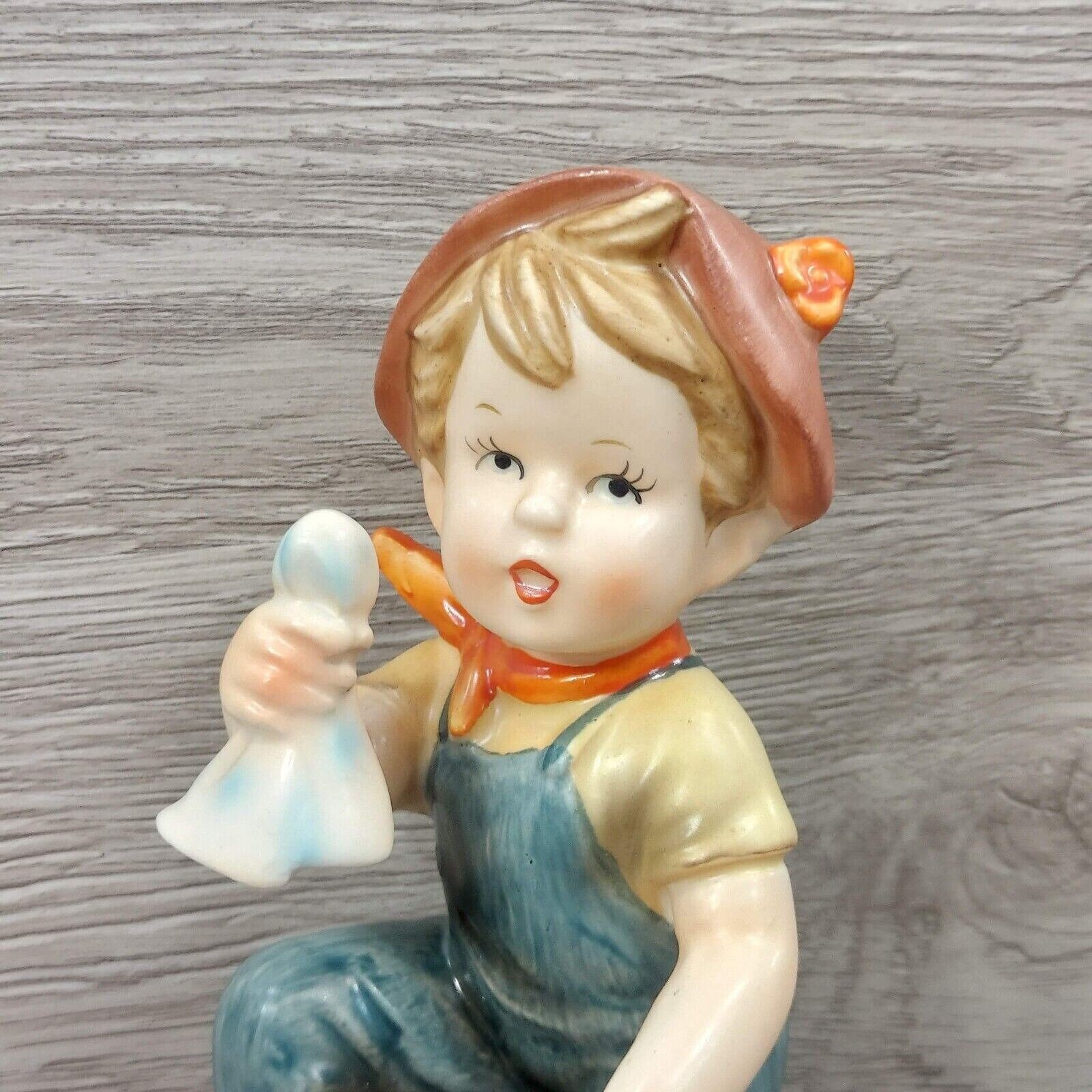 Vintage Porcelain Farm Boy Figurine | Dog & Wood Saw, 8" Collectible - Etsy