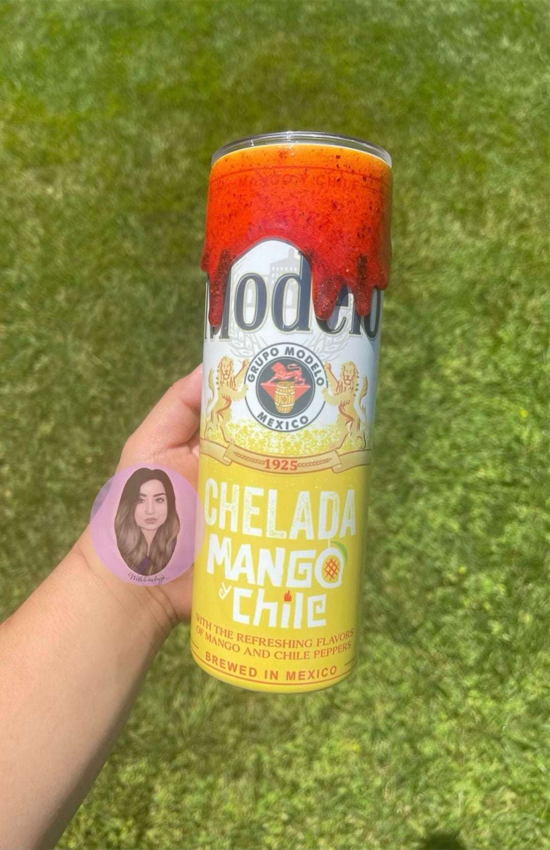 Modelo Mango Chelada Tumbler With Chamoy Drip - Etsy