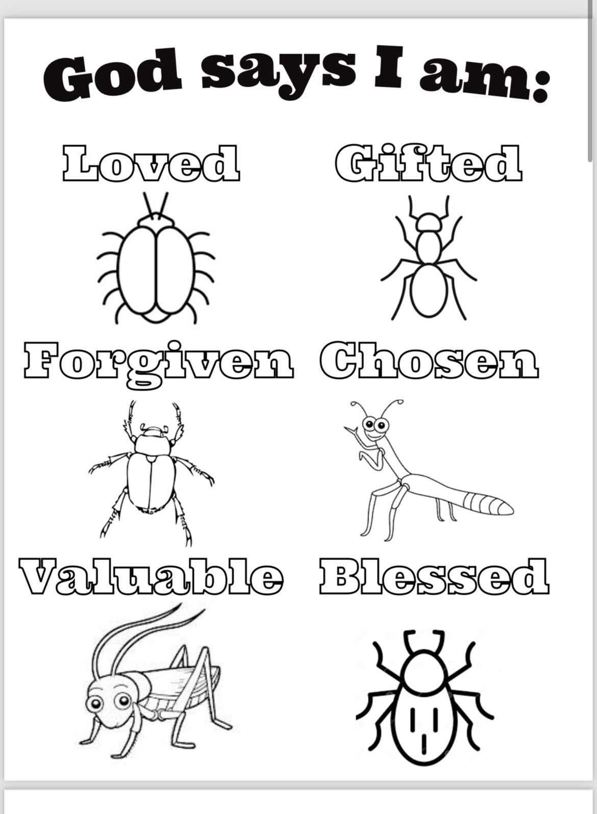 Printable Bug Themed Coloring Pages - Etsy