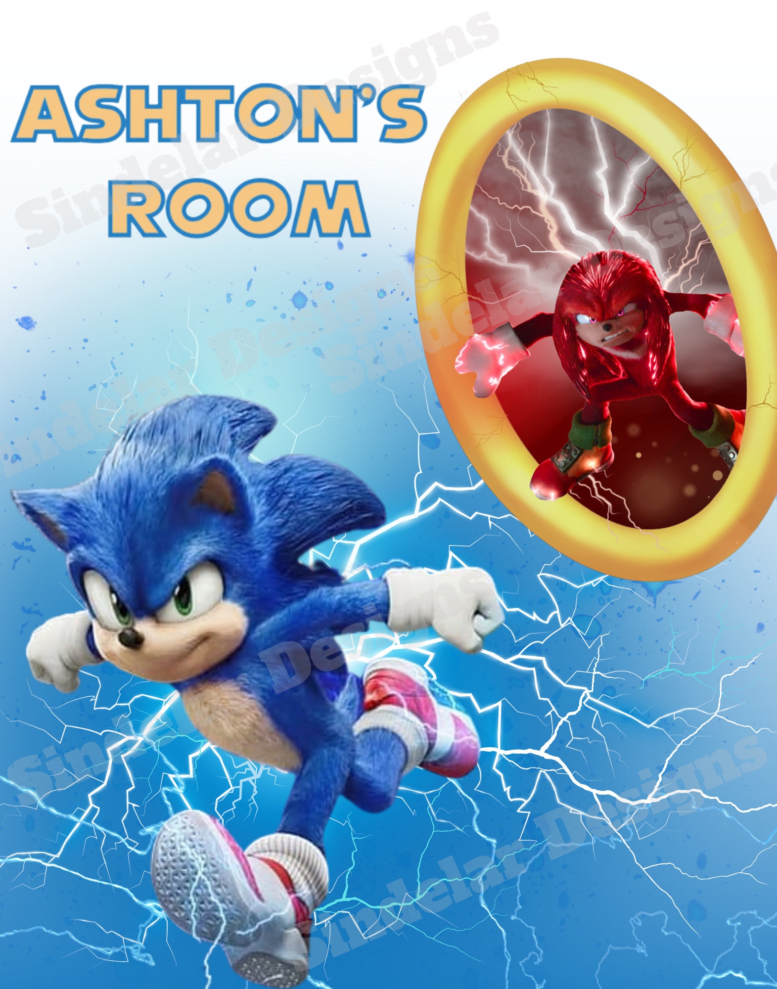 Custom Sonic Poster - Etsy