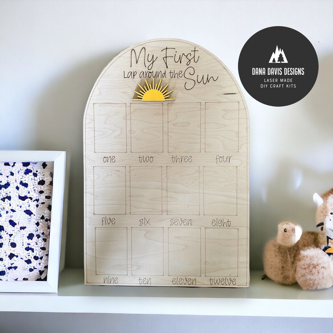 First Lap Around the Sun / Babys First Year Milestone/ Laser SVG Cut ...