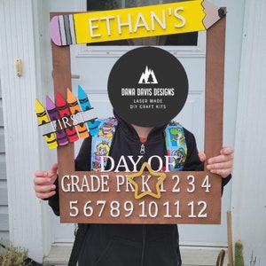 Back to School Photo Frame SVG Laser File - Etsy