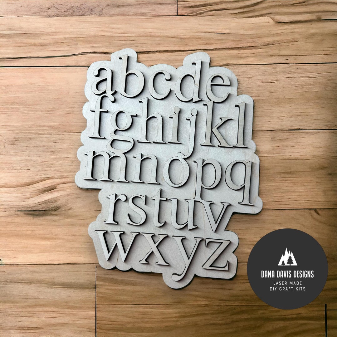 ABCD Alphabet Kids Sign- SVG Laser Cut File - Etsy