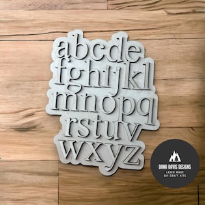 ABCD Alphabet Kids Sign SVG Laser Cut File - Etsy