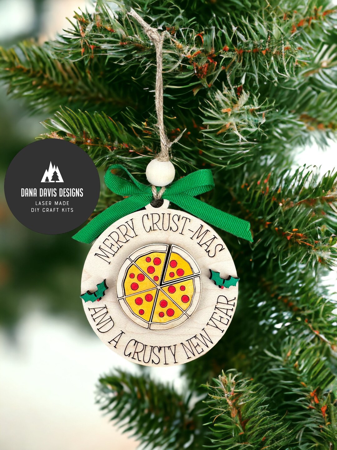 Merry Crustmas Funny Christmas Ornament SVG Laser File SCORE - Etsy