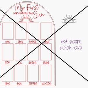 First Lap Around the Sun / Babys First Year Milestone/ Laser SVG Cut ...