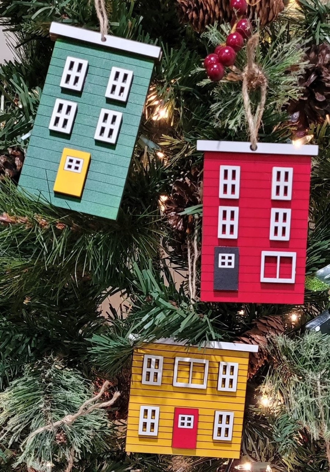 Newfoundland Ornament Jelly Bean House Christmas Ornament SVG Laser ...
