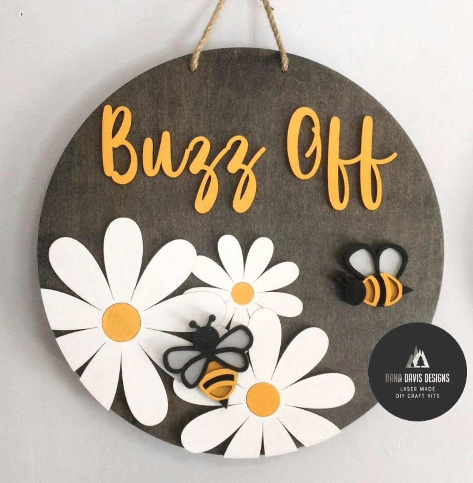 Buzz off Door Hanger SVG Laser File - Etsy