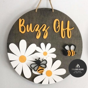 Buzz off Door Hanger SVG Laser File - Etsy
