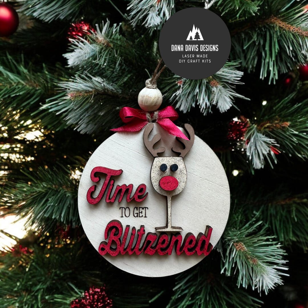 Funny Alcohol Reindeer Christmas Ornament - Laser File SVG SCORE - Etsy