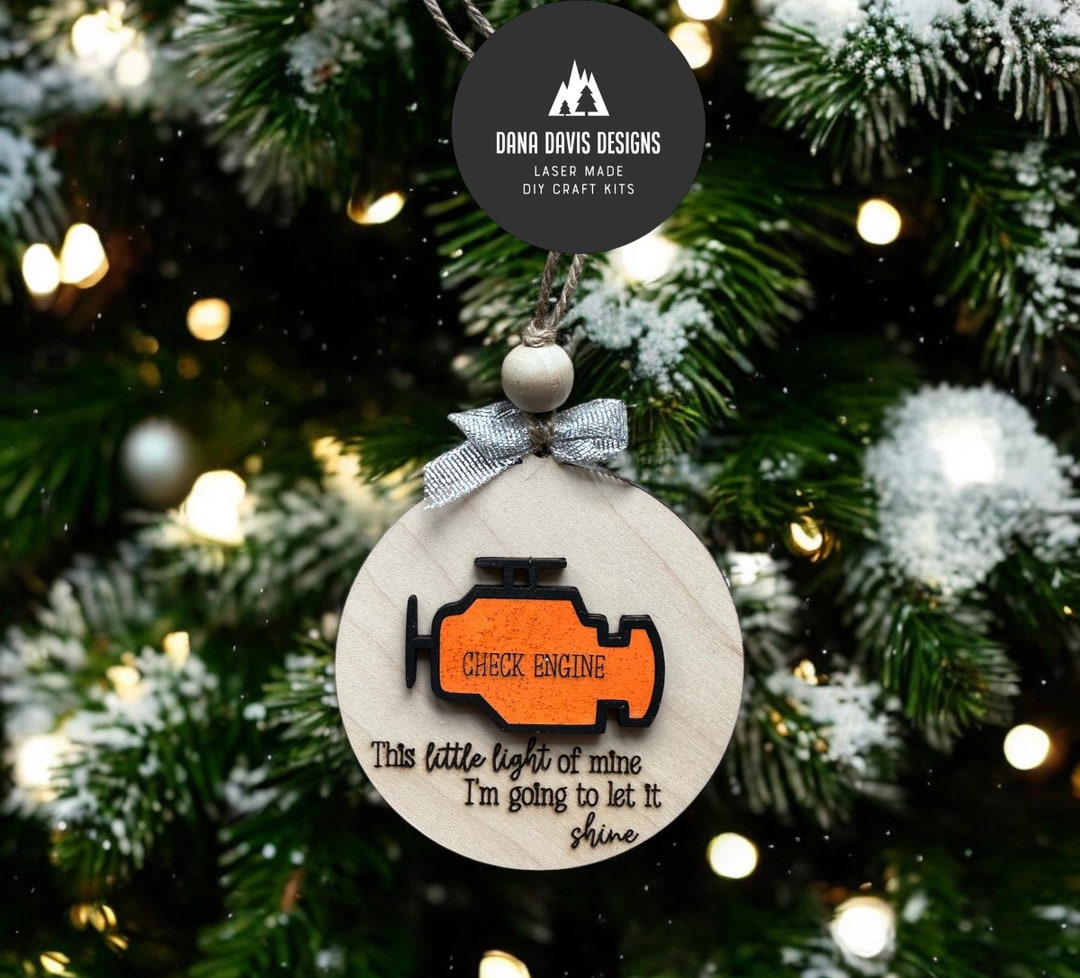 Funny Check Engine Ornament-christmas Ornament SVG Laser File SCORE - Etsy