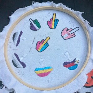 Handmade Pride Middle Finger Patches - Stick-on - Etsy