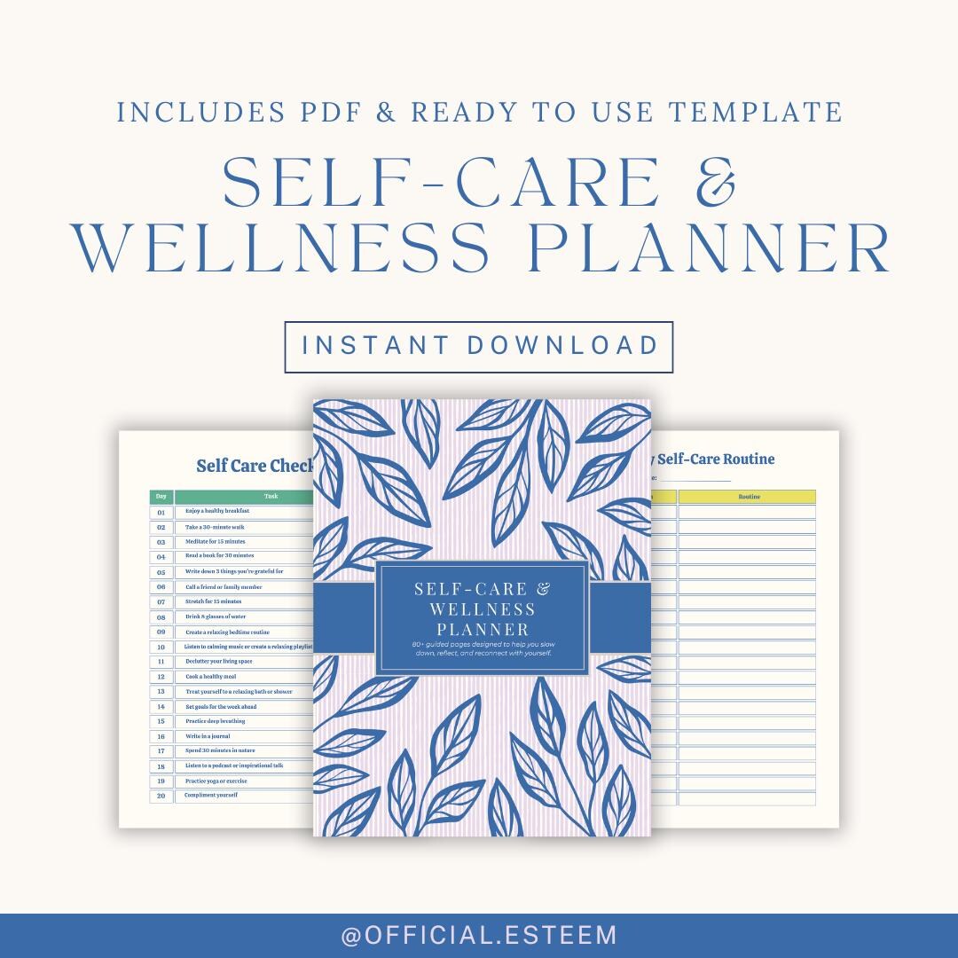 2026 Self-care & Wellness Planner • Guided Wellness Journal • Daily and ...