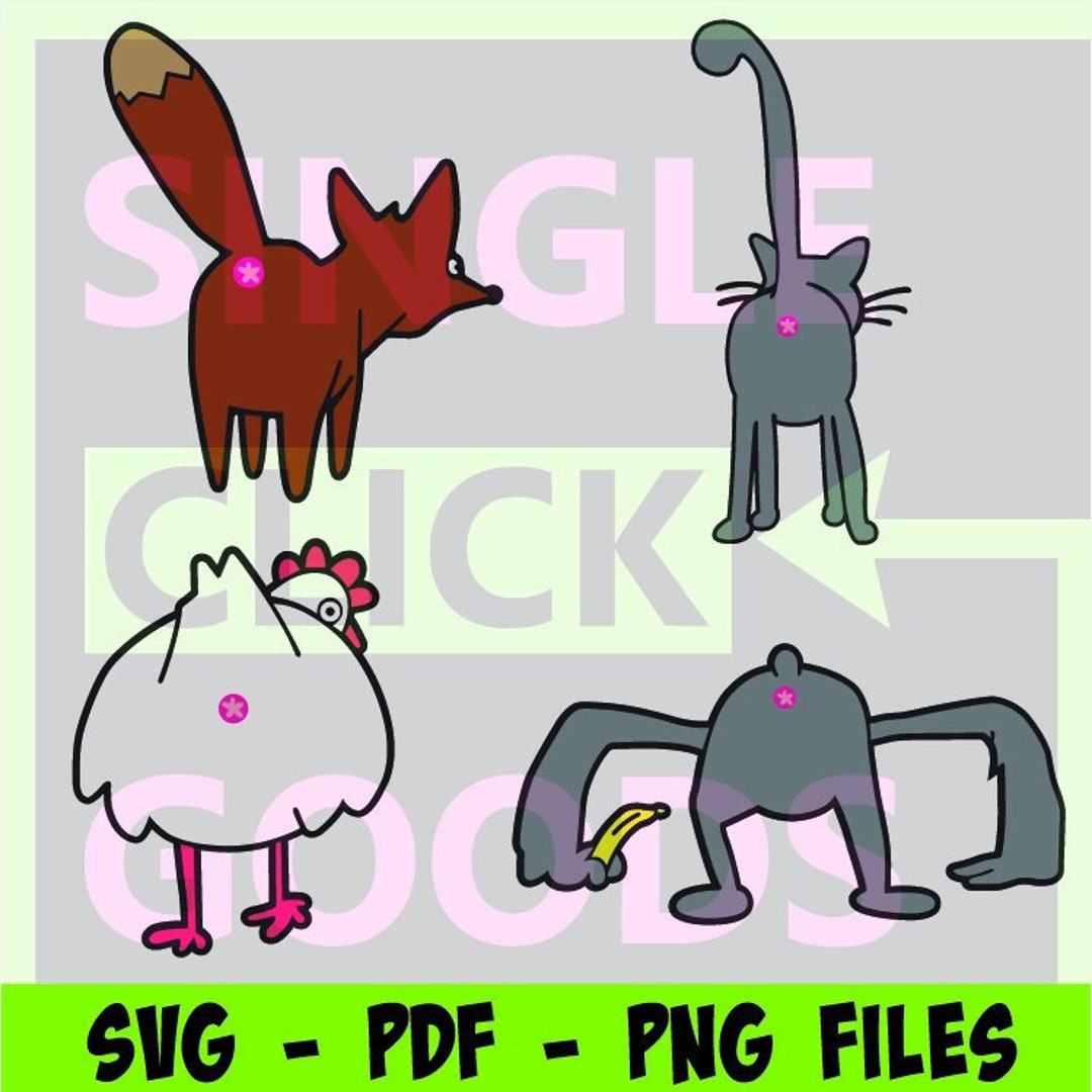 Bob's Burgers Gayle Animal Butts Paintings SVG PDF PNG Digital Download ...