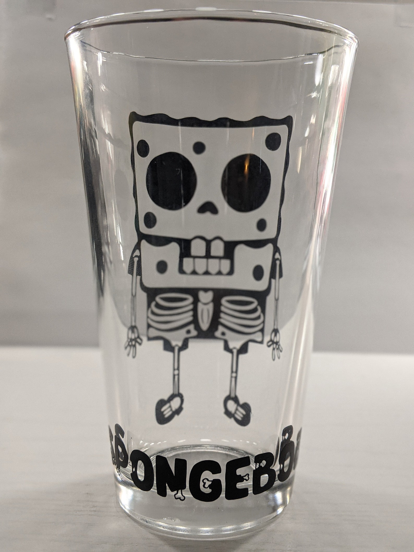 Custom SpongeBob SquarePants Bones 16oz Beer Pint Pub Glass | Etsy