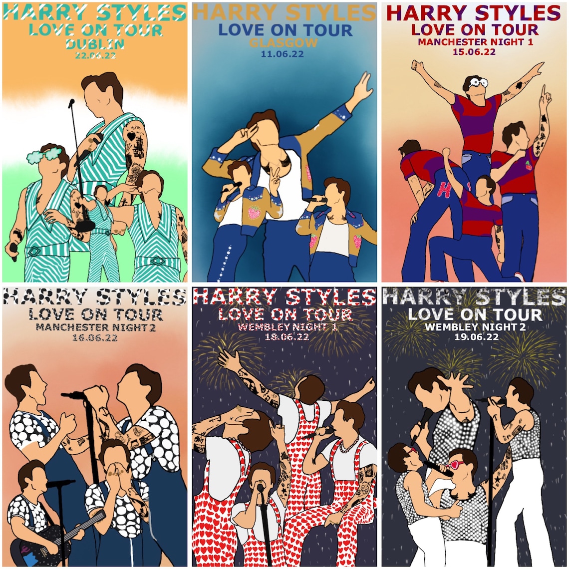 Harry Styles:love on Tour Posters - Etsy