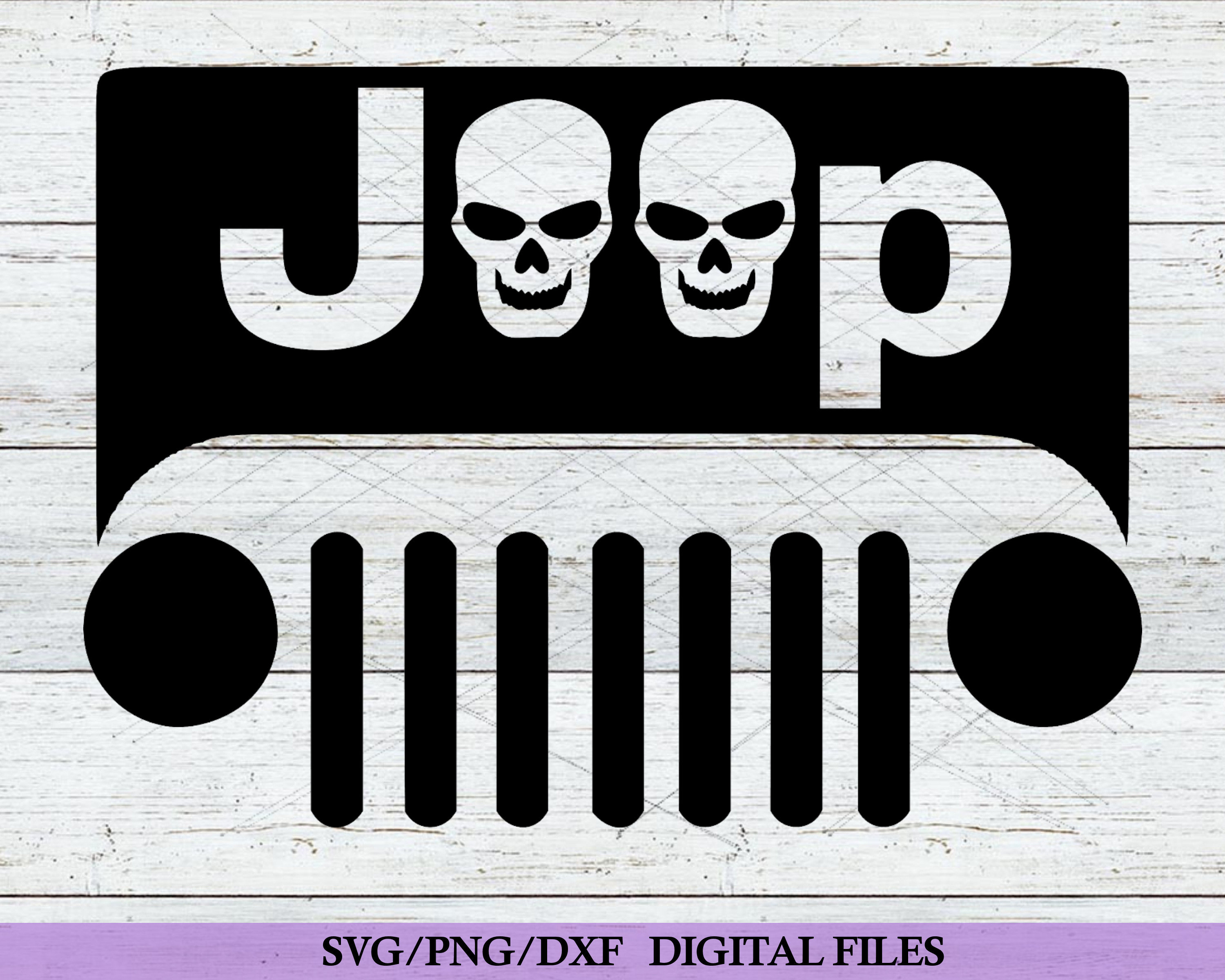 Jeep Grill with Skulls Svg Cut File SilhouetteCricutSvg | Etsy