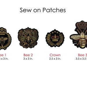 Iron on Patch, Sew on Patch, Embroidery Bee Patch, Beaded Bee Patch ...