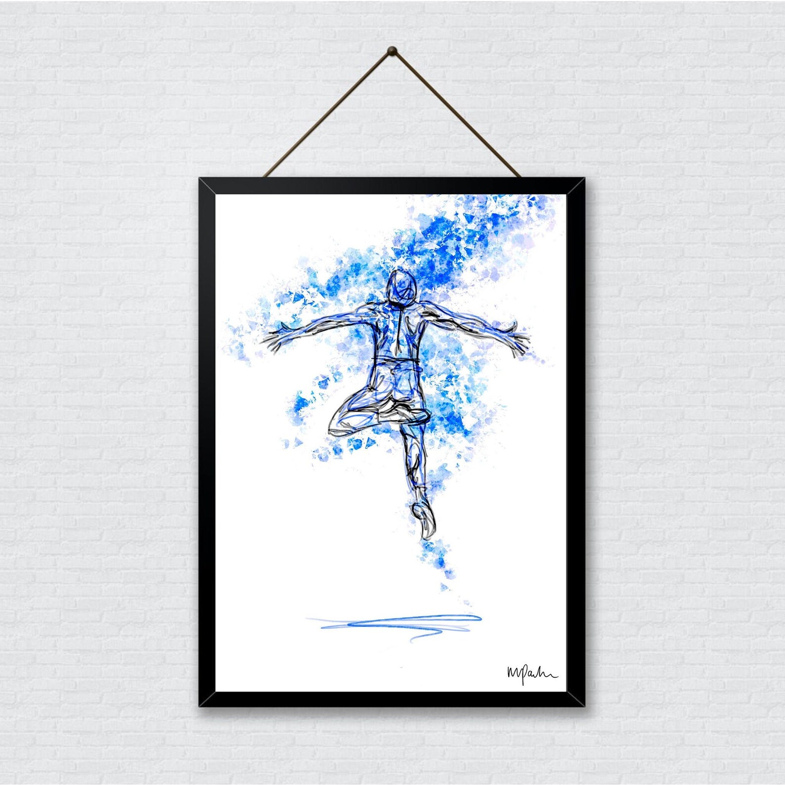 Male Ballet Dancer Art Print, Ballet Art, Ballet Dancer Print, Abstract ...