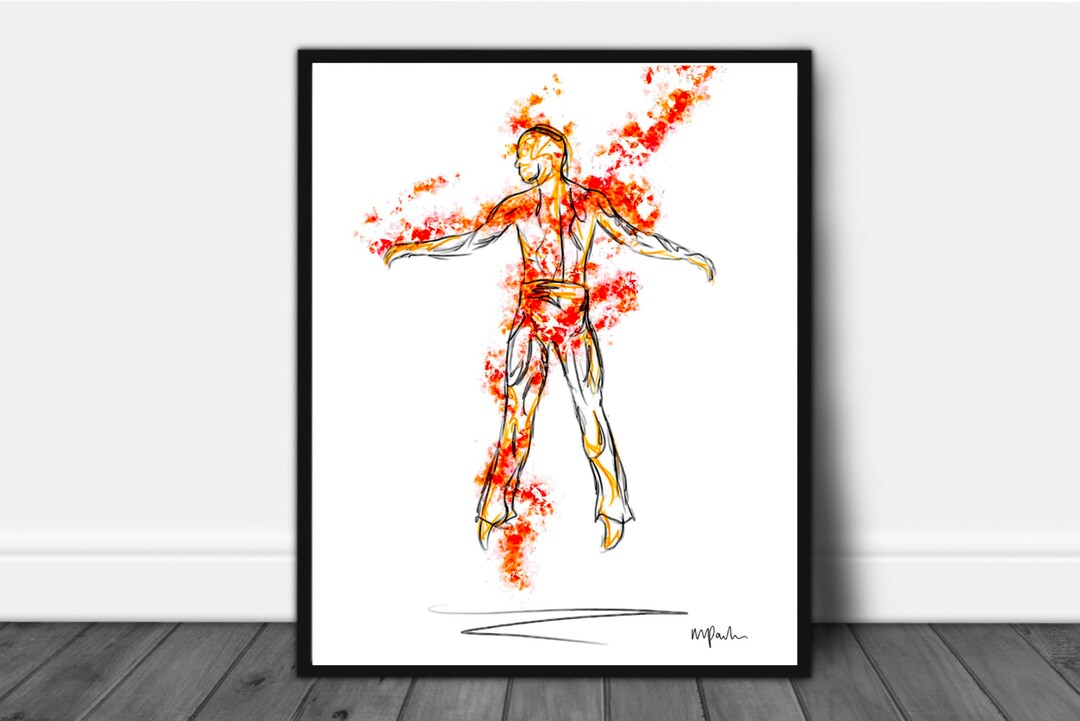 Ballet Wall Art Print, Red Abstract Art, Digital Ballet Art Print ...