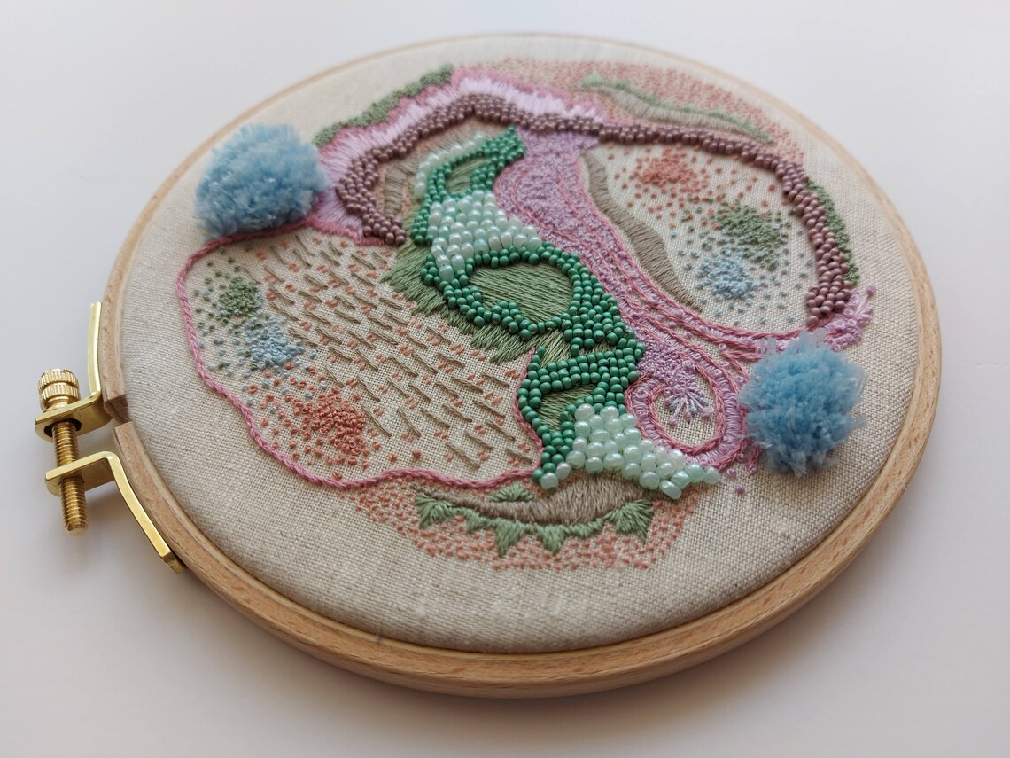 Dancing Among the Mermaids 6 Inch Abstract Embroidery Hoop | Etsy