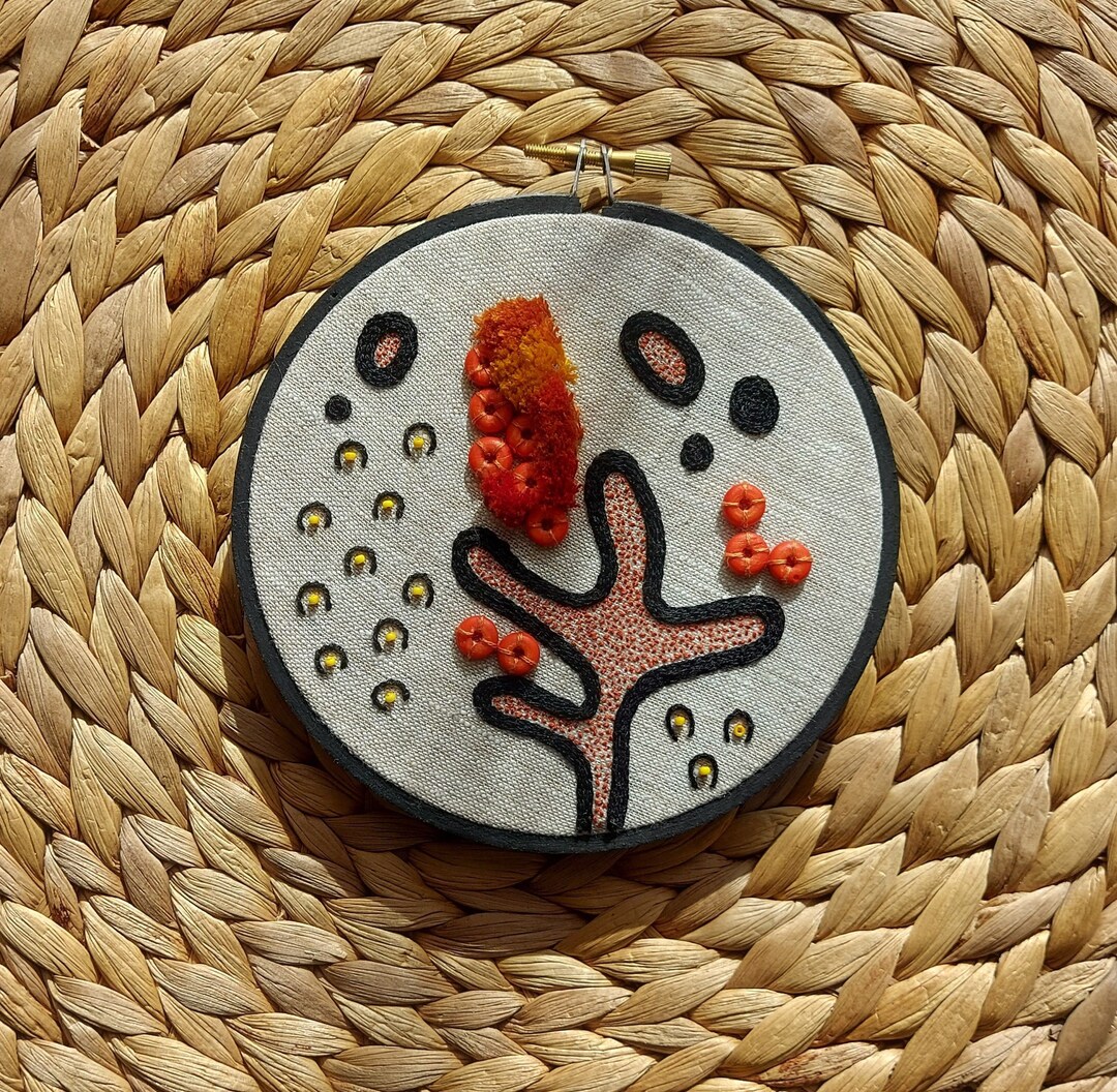 5-inch Abstract Hand Embroidery - One of a Kind - Etsy