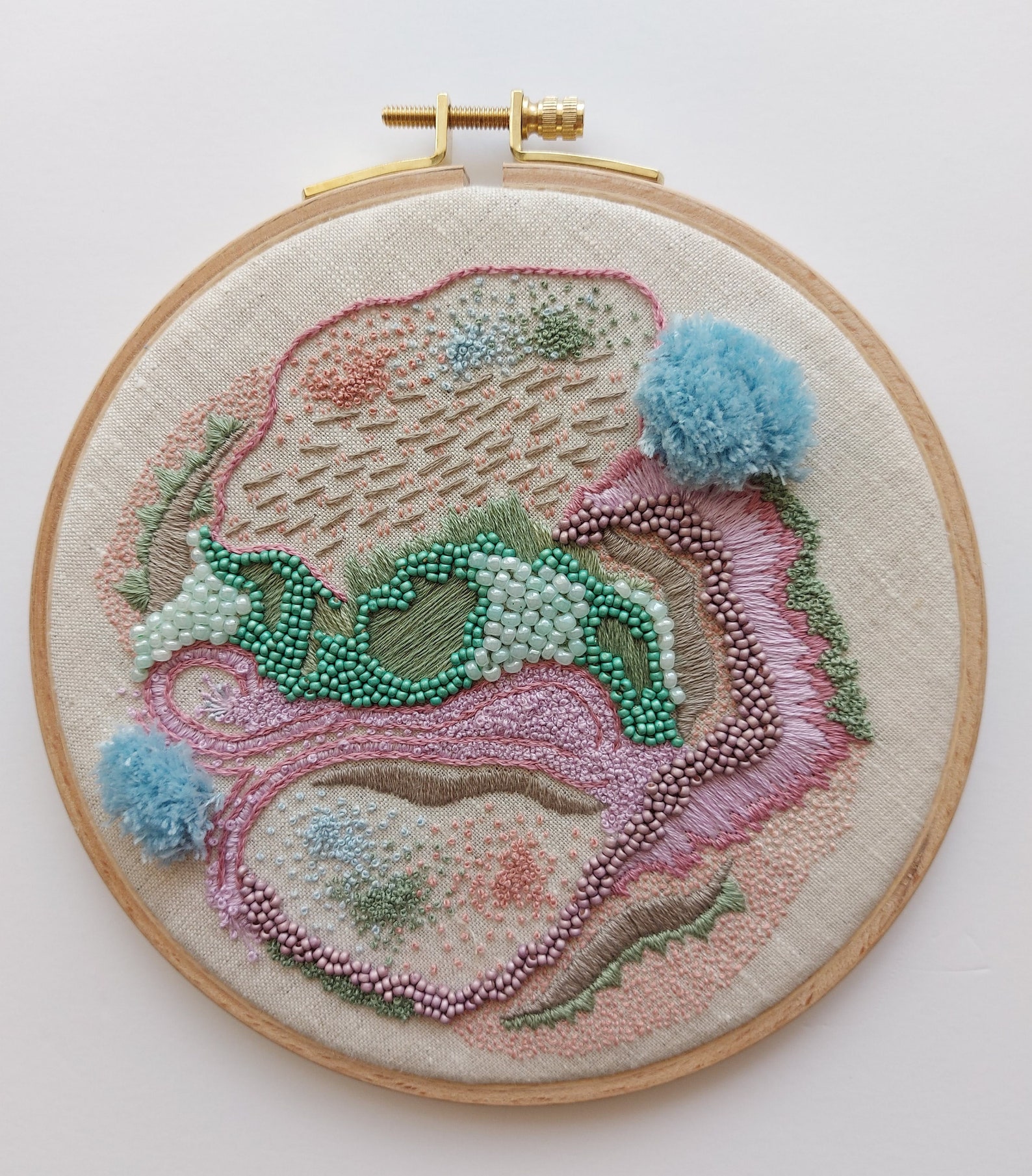 Dancing Among the Mermaids 6 Inch Abstract Embroidery Hoop | Etsy