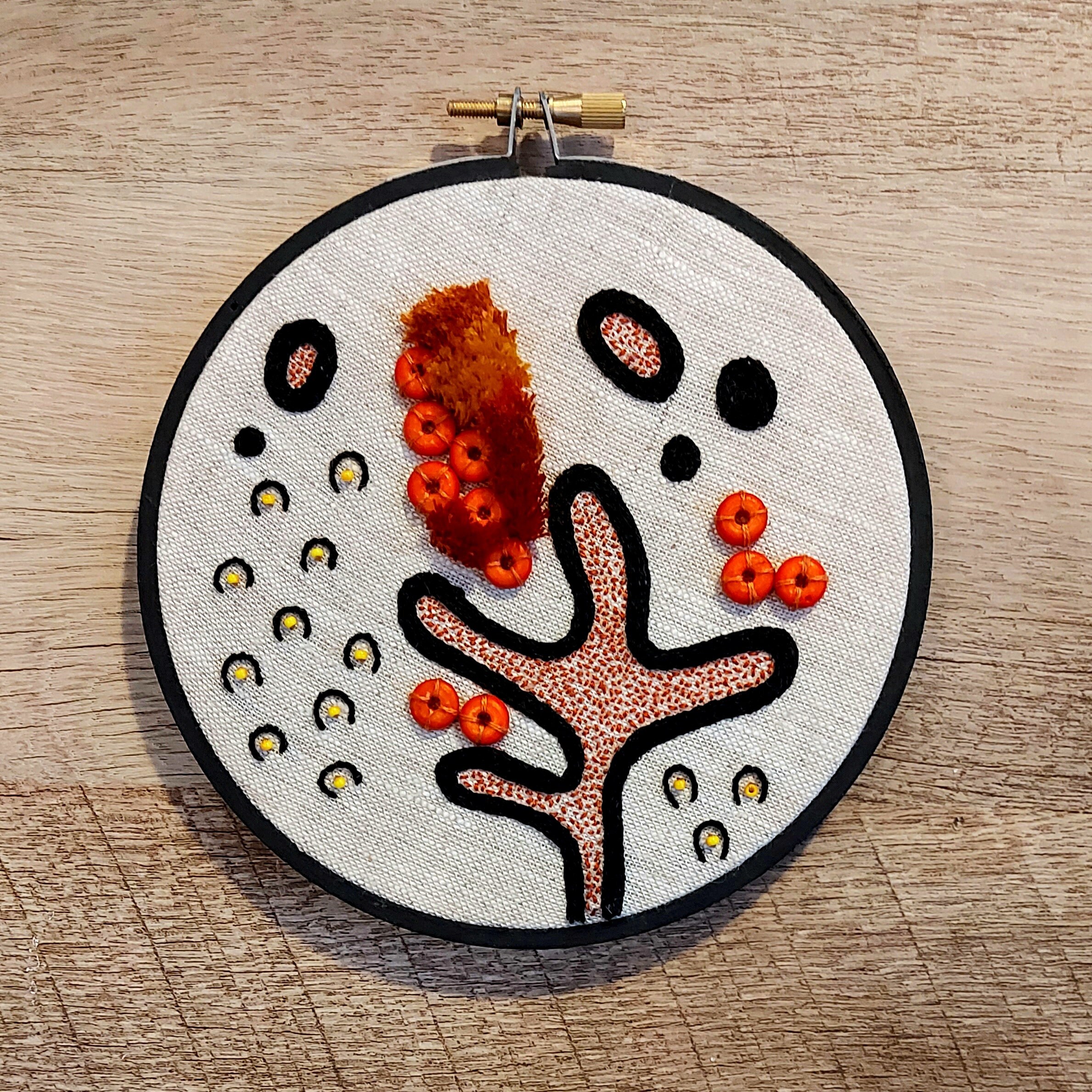 5-inch Abstract Hand Embroidery - One of a Kind - Etsy