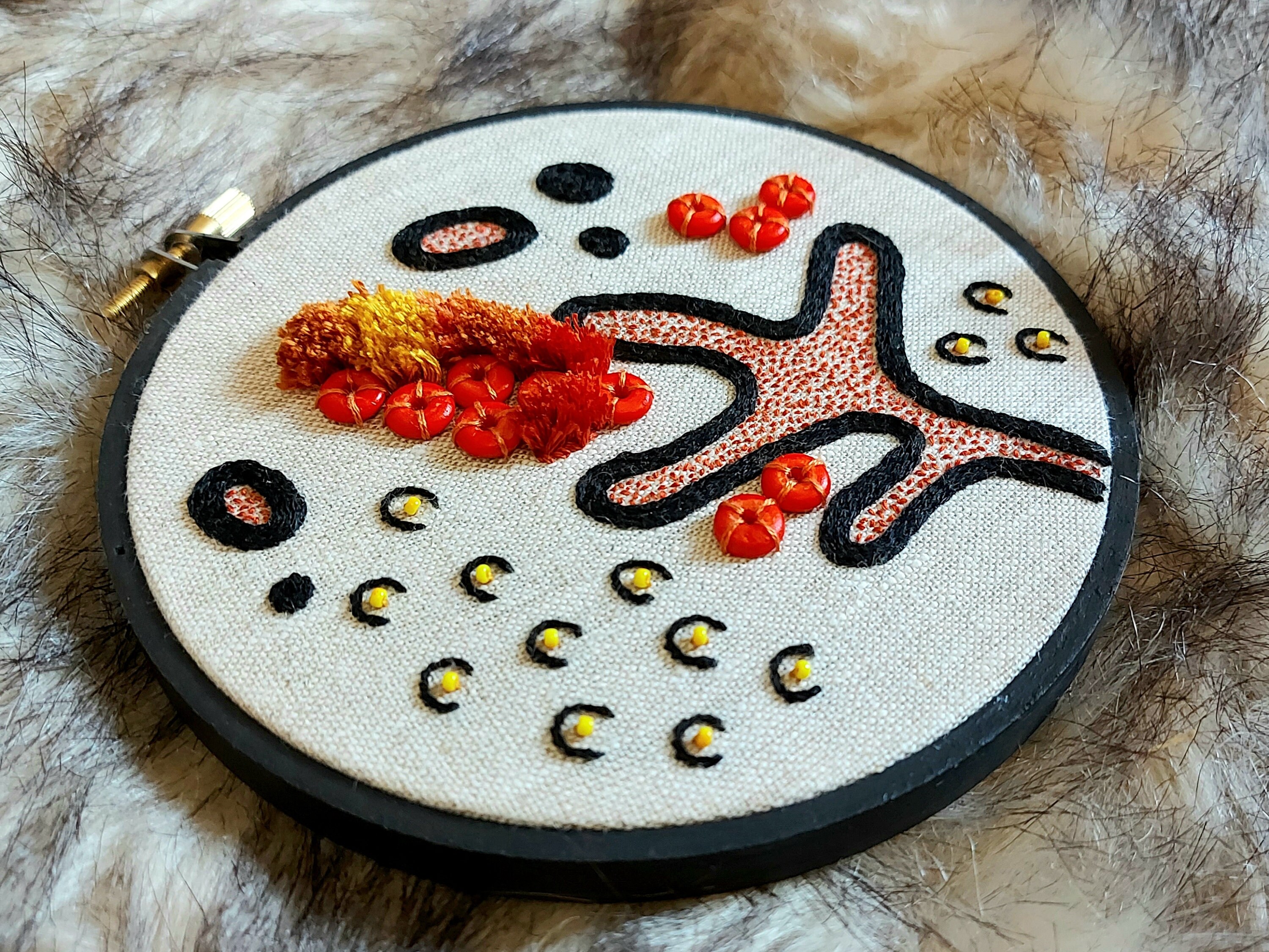 5-inch Abstract Hand Embroidery One of a Kind - Etsy