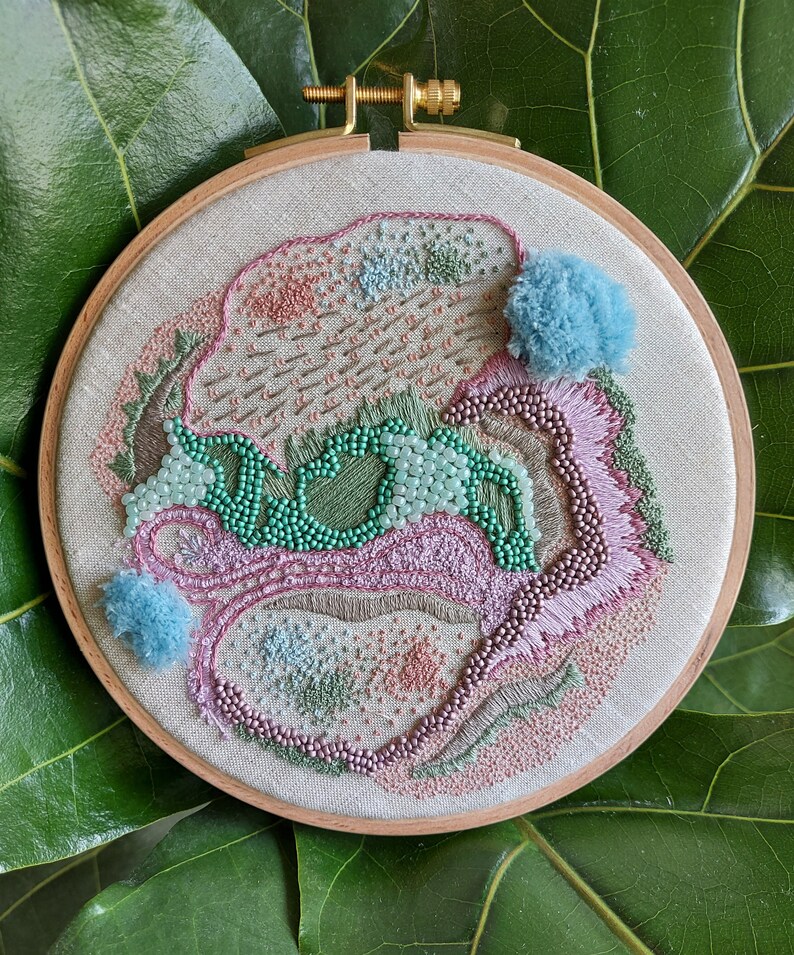 Dancing Among the Mermaids 6 Inch Abstract Embroidery Hoop | Etsy