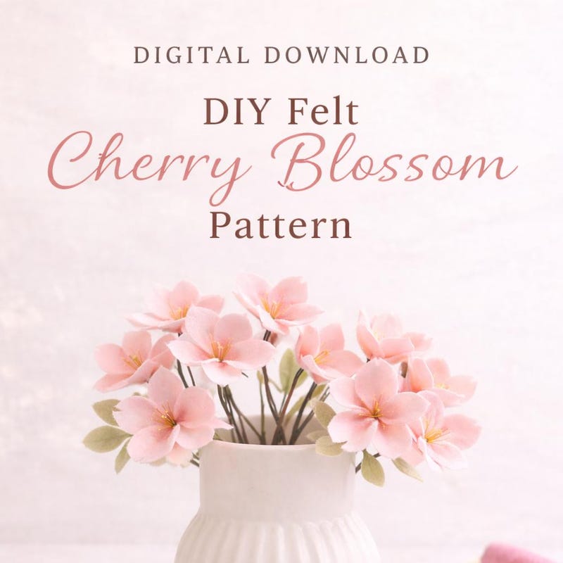 Cherry Sakura Felt - Etsy UK