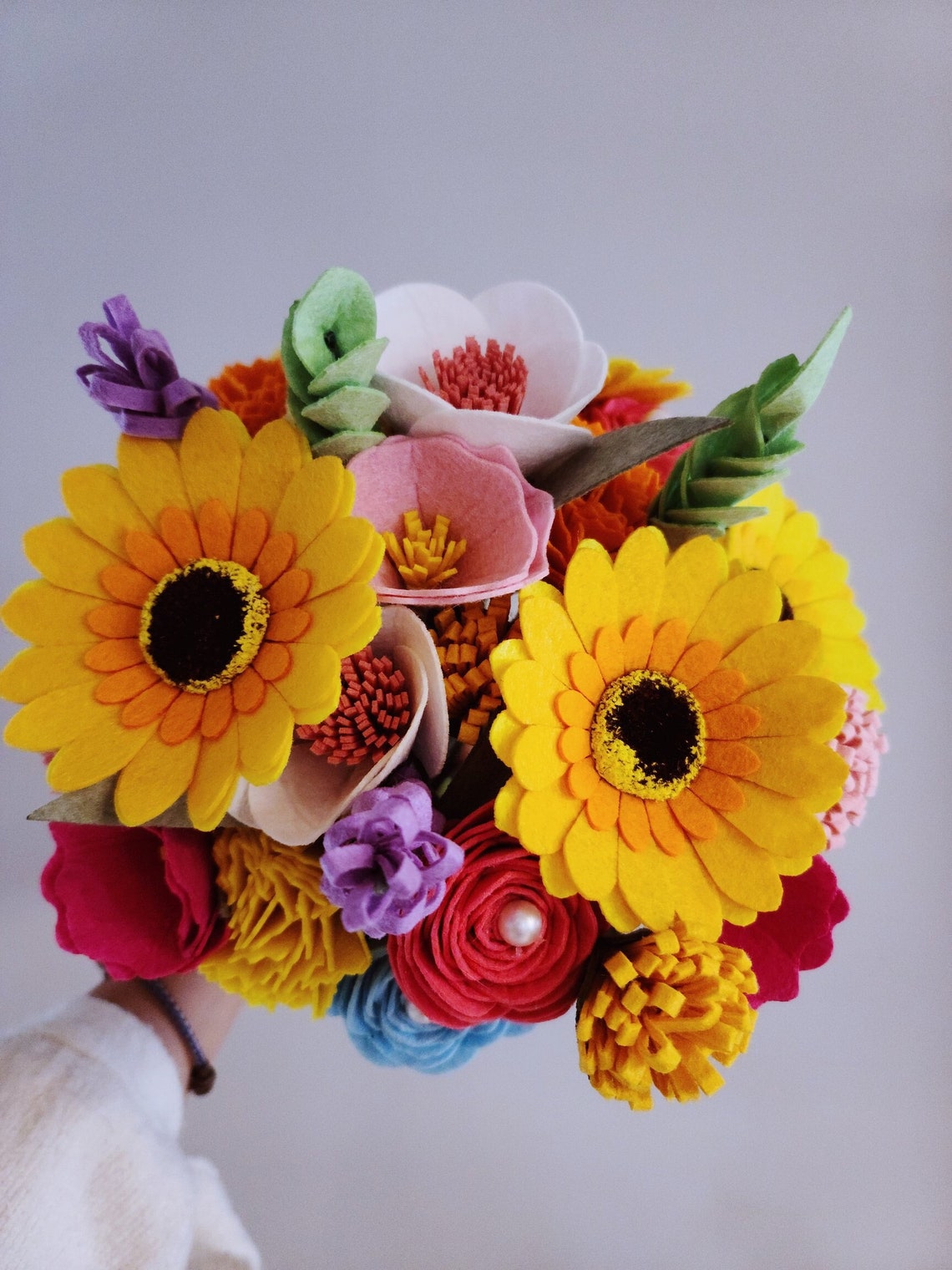 DIY Felt Flower Bouquet Kit NEW Big Felt Flower Bouquet - Etsy