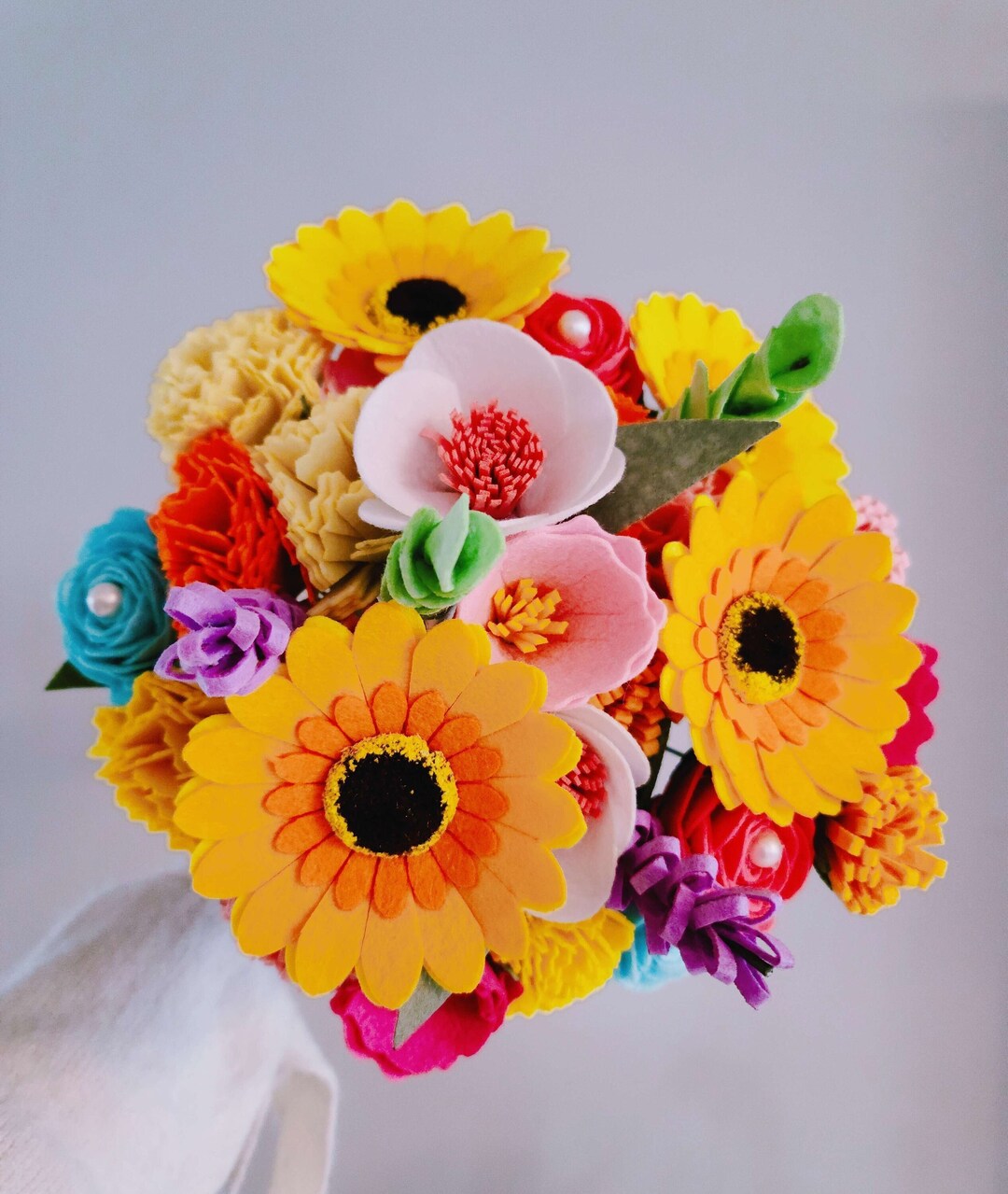 DIY Felt Flower Bouquet Kit NEW Big Felt Flower Bouquet, Felt Flowers ...