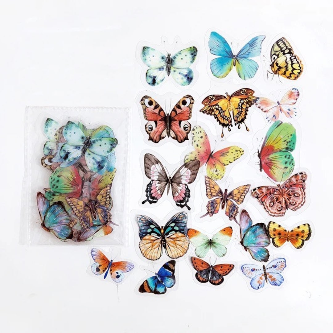 Butterfly Stickers, Nature Stickers, Butterfly Stickers for Scrapbook ...