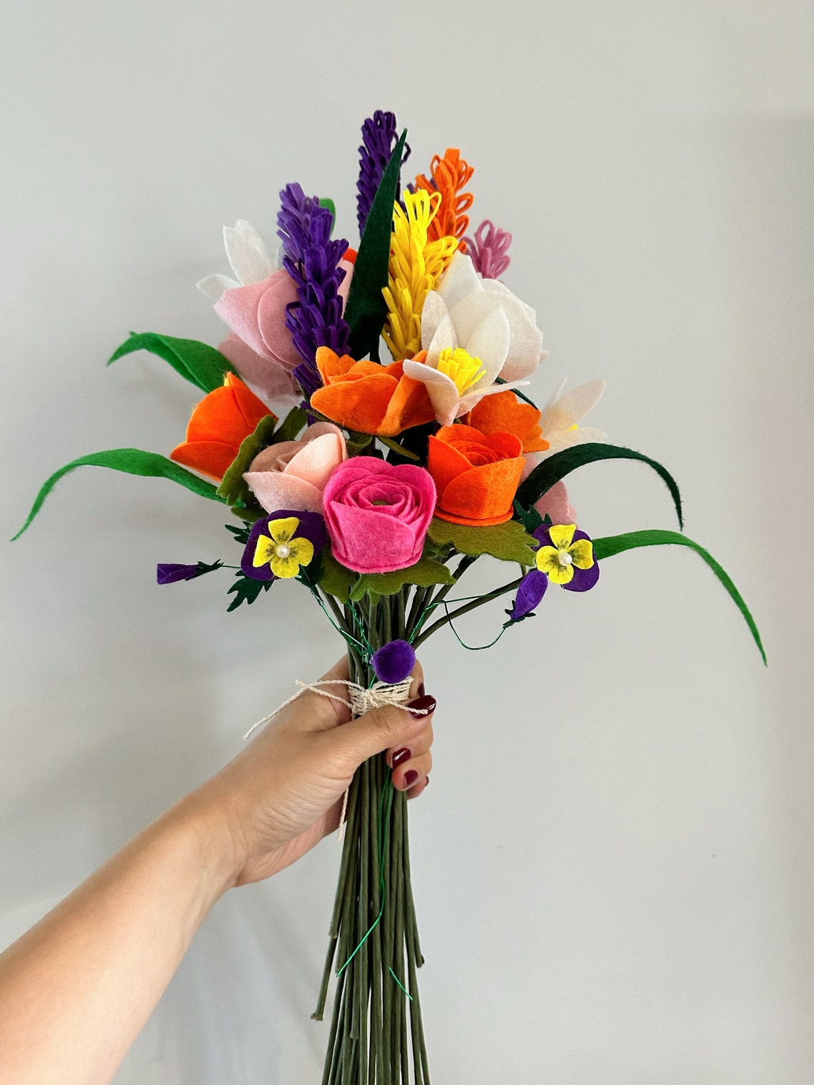 DIY Felt Flower Bouquet Kit- Felt Flower Bouquet for Mother's Day ...