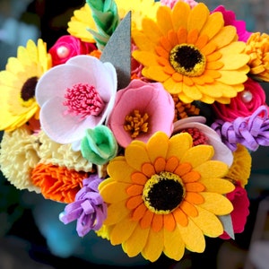 DIY Felt Flower Bouquet Kit NEW Big Felt Flower Bouquet, Felt Flowers ...