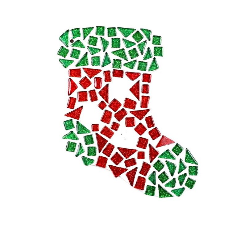 DIY Mosaic Christmas Stocking Kit, Christmas Stockings Decoration ...