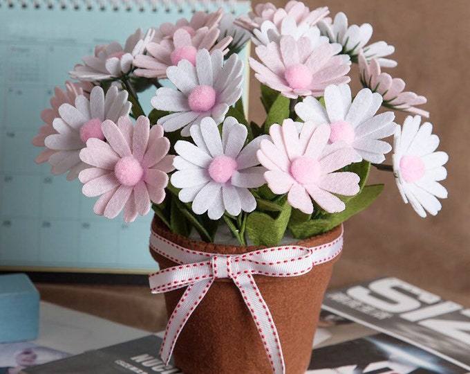 DIY Felt Flower Kit Felt Flower Bouquet, Felt Flowers DIY Kit, No ...