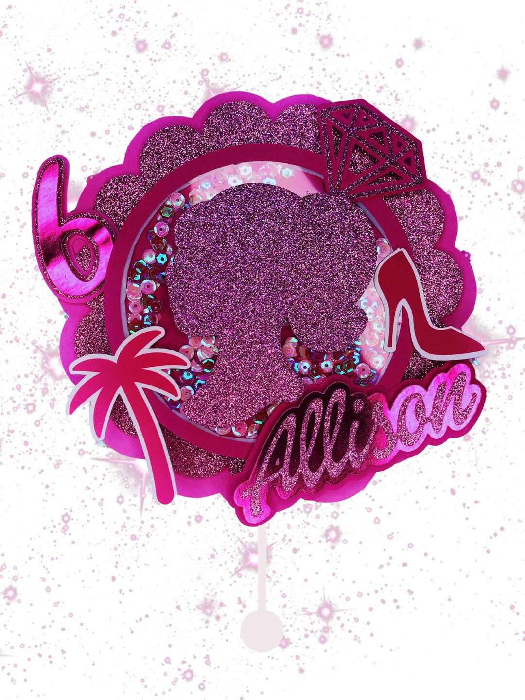 3D Barbie Shaker Cake Topper - Etsy