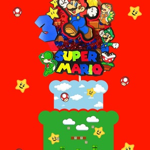Super Mario Shaker 3D Custom Personalized Birthday Cake Topper - Etsy