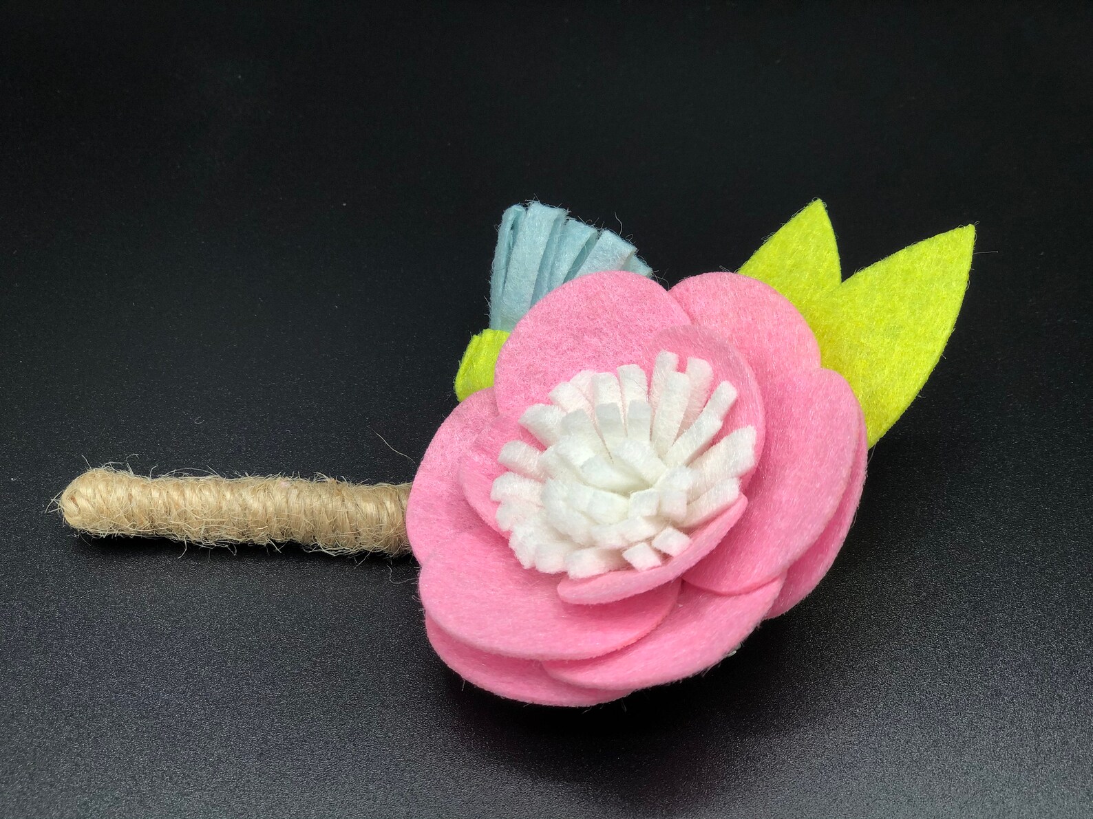 Anemone Felt Brooch, Pastel Pink Blue Flowers Felt Brooch Pin, Unique ...